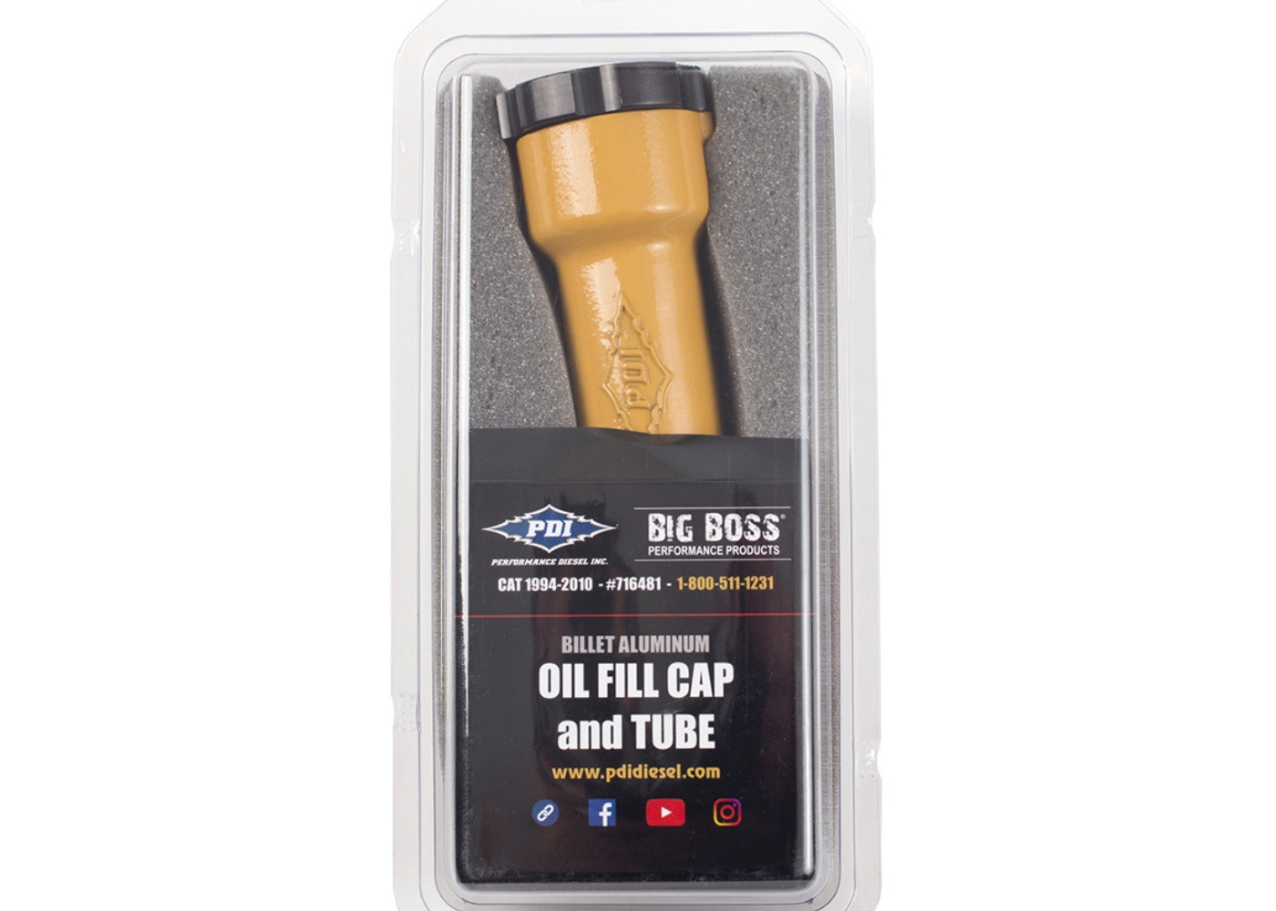 PDI Aluminum CAT Oil Fill Tube and Cap (1994-2010) – Performance Diesel Inc